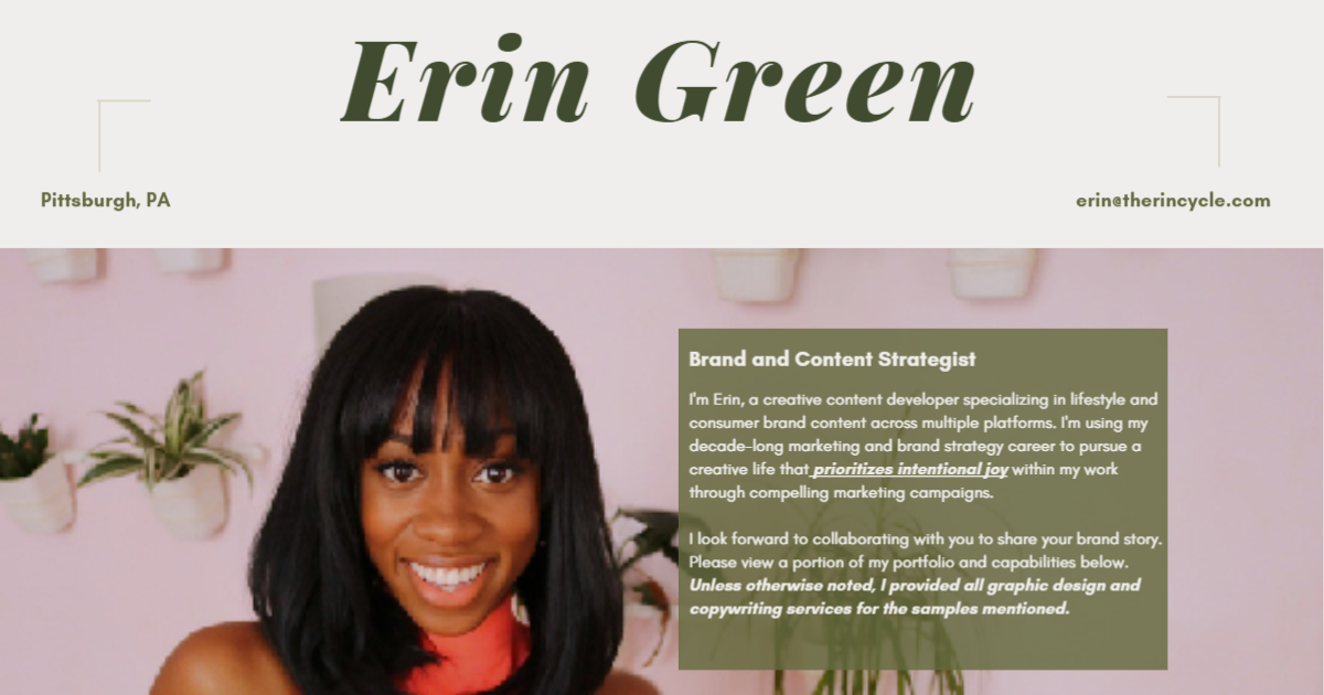 Erin Green: Creative Portfolio